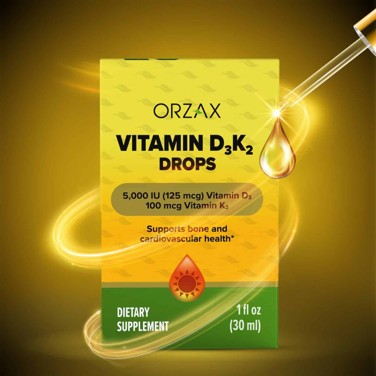 Vitamin D3K2 Drops | Orzax